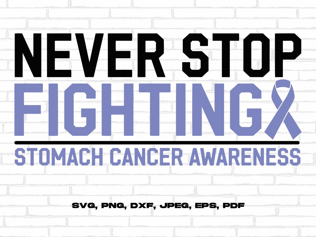 Stomach Cancer Awareness Svg Png, Never Stop Fighting Svg, Periwinkle ...