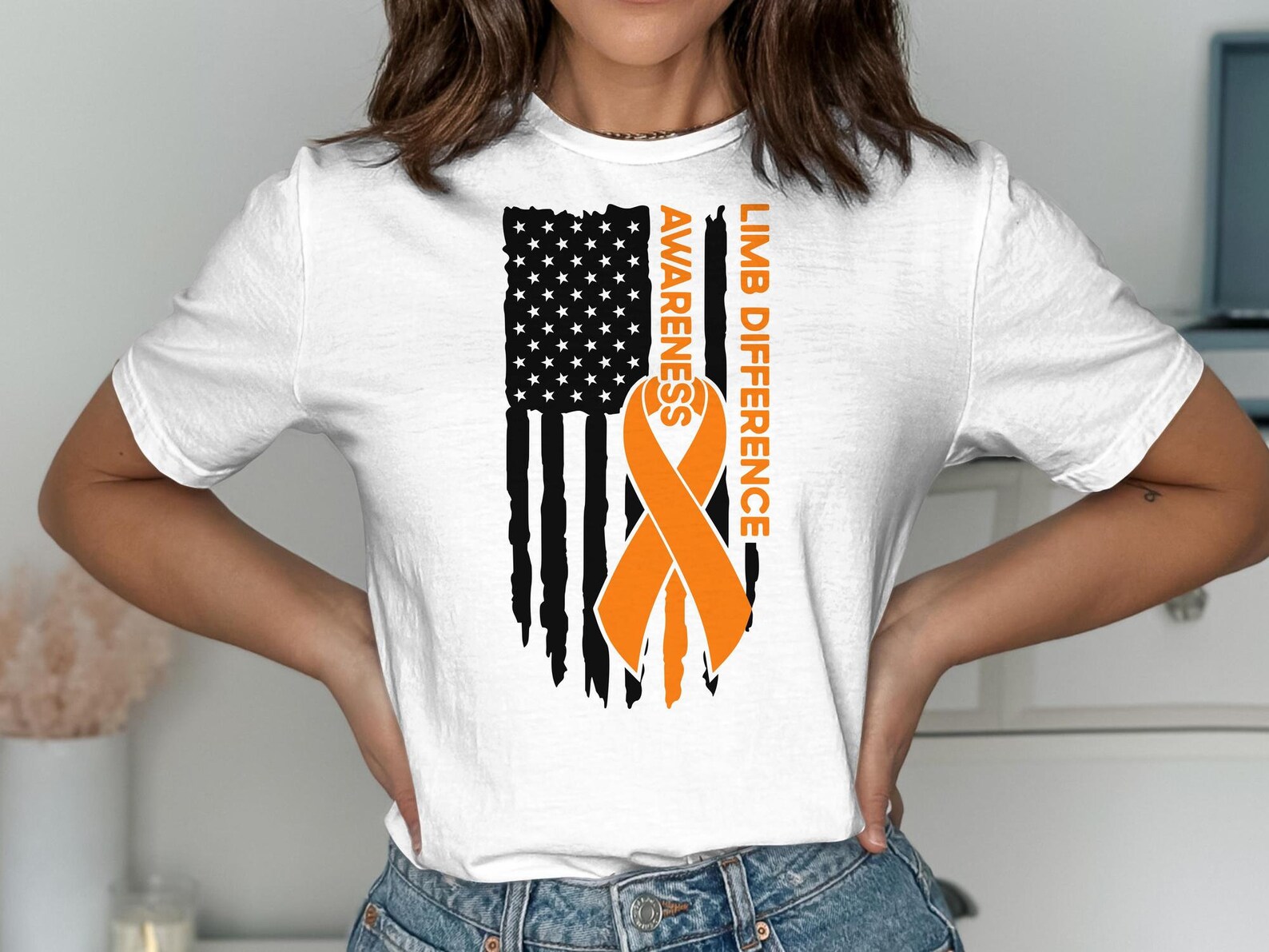 Limb Loss Awareness Svg Png, Limb Difference Flag Svg, Orange Ribbon ...
