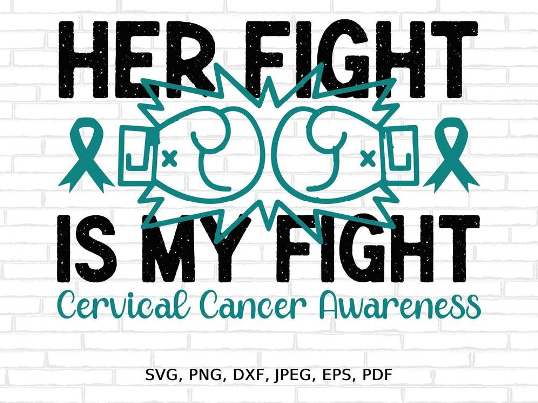 Cervical Cancer Awareness Svg Png, Svg, Cervical Cancer Teal Ribbon Svg ...