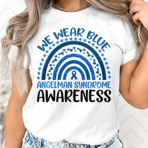Angelman Syndrome Awareness Svg Png, Rainbow We Wear Blue Svg, Blue ...