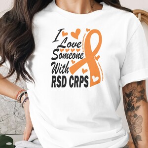 CRPS Awareness Svg Png, I Love Someone With RSD CRPS Svg, Orange Ribbon ...