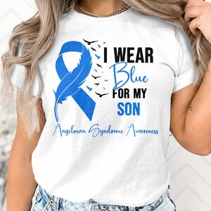 Angelman Syndrome Awareness Svg Png, I Wear Blue for My Son Svg, Blue ...