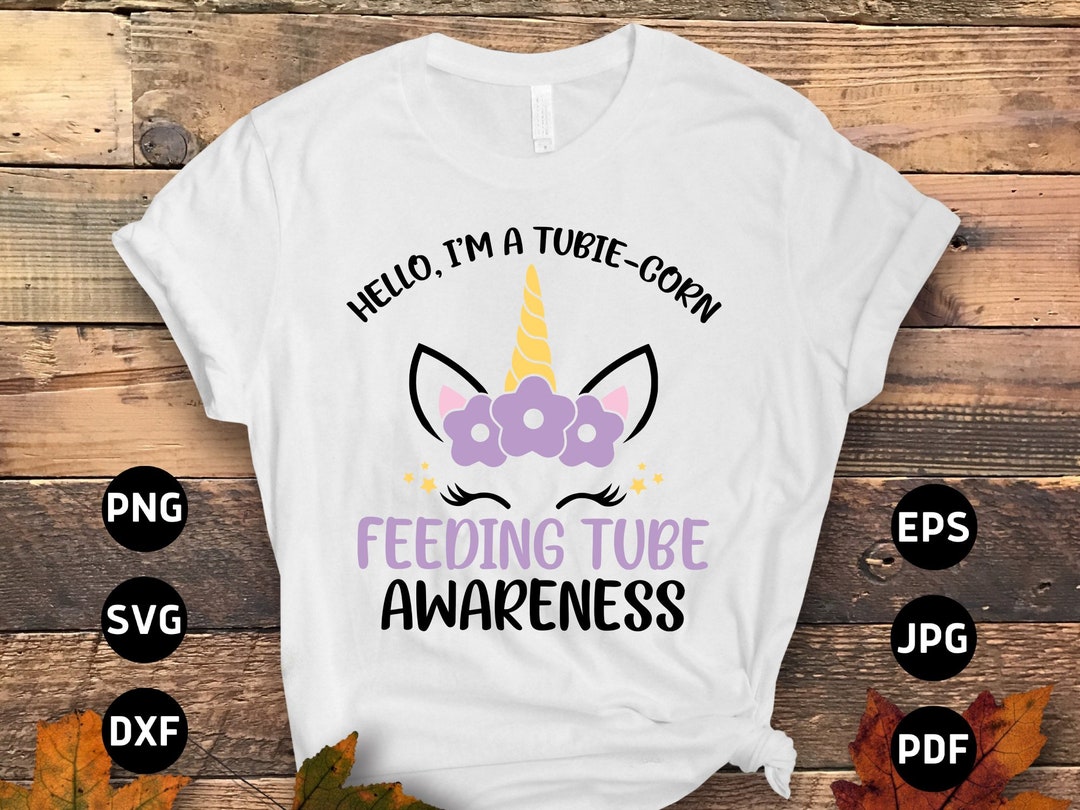 Tubie Svg Png, Unicorn Feeding Tube Svg, Feeding Tube Awareness Svg ...