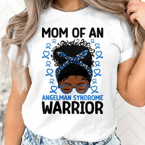 Angelman Syndrome Awareness Svg Png, Afro Messy Bun Mom of an Angelman ...