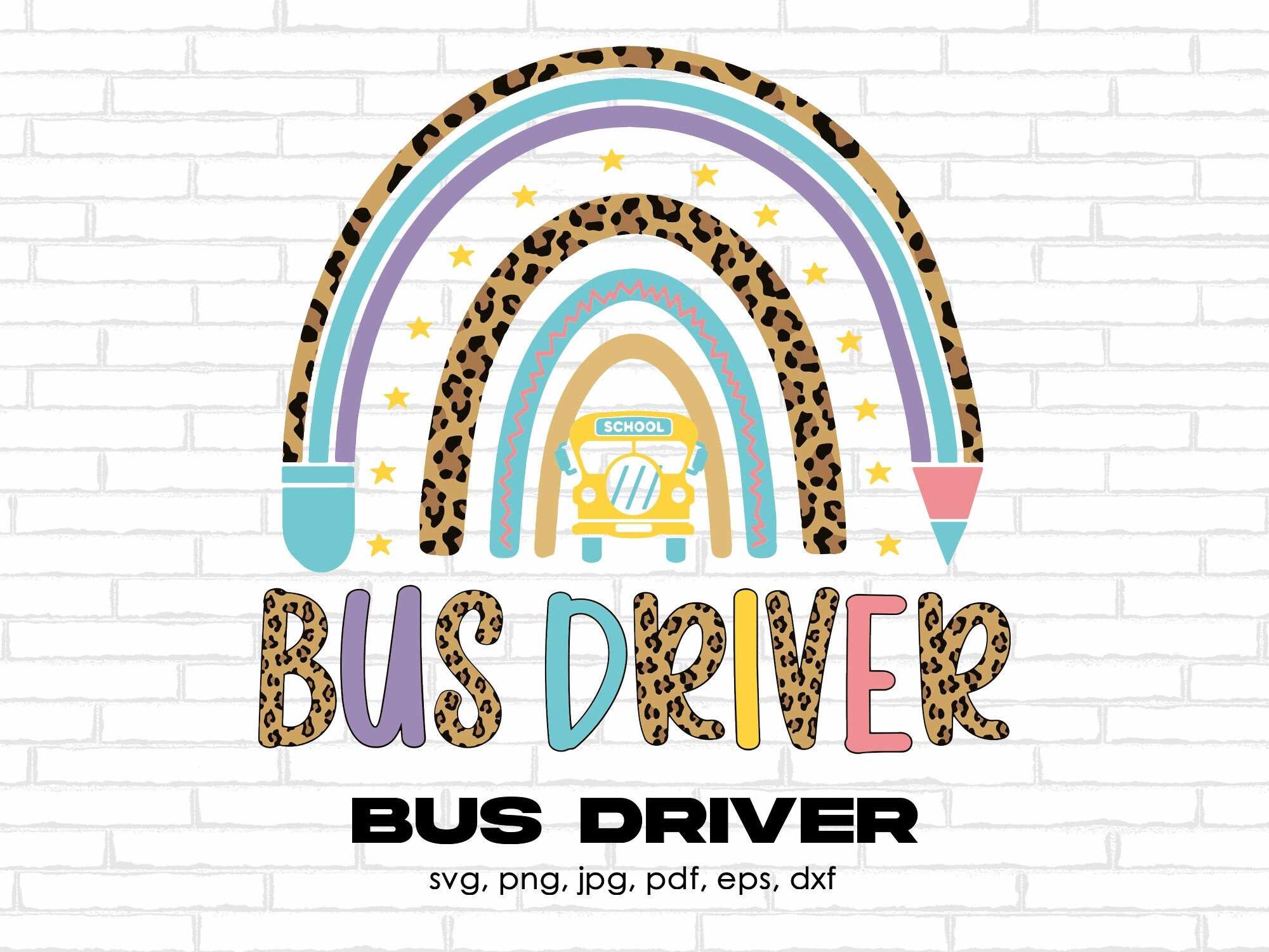 Bus Driver SVG PNG Back to School SVG 1st Day of School Svg - Etsy