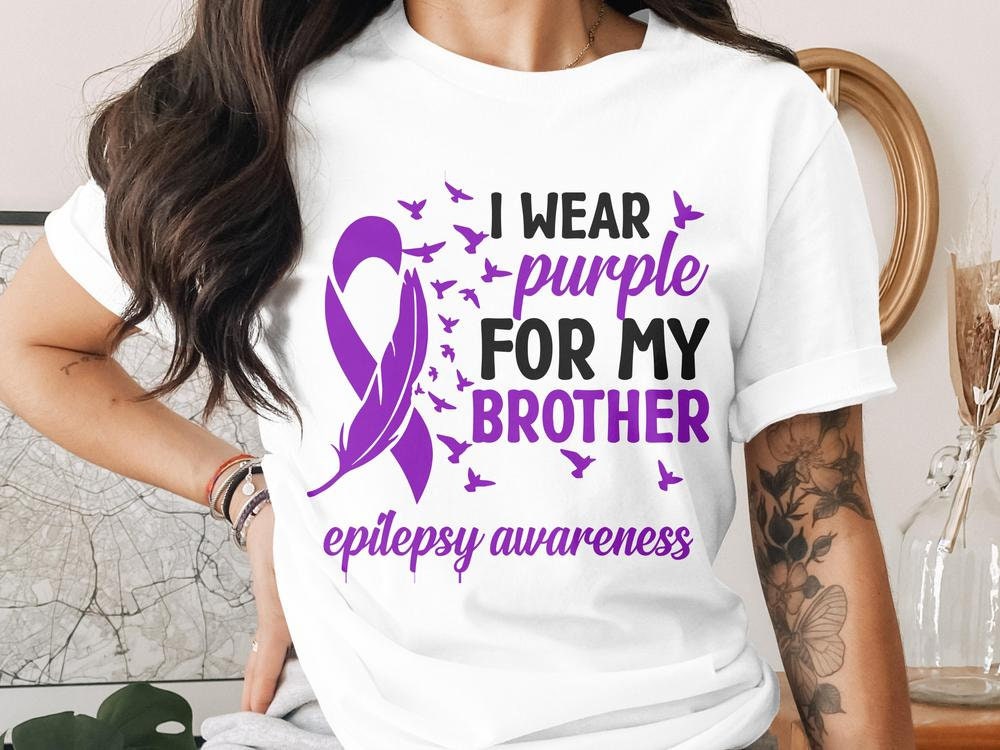 Epilepsy Awareness Svg Png, I Wear Purple for My Brother Svg, Purple ...