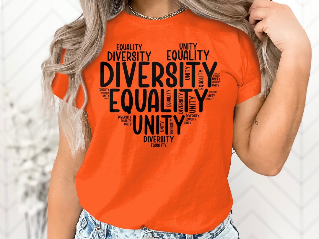 Unity Day Svg Png, Diversity Equality Unity Heart Shape Svg Png, Anti ...