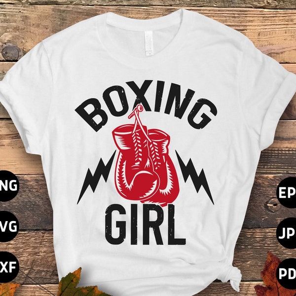 Boxing Girl Svg - Etsy