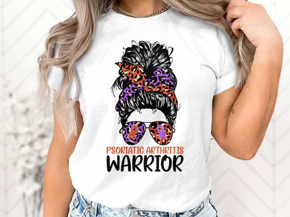 Psoriatic Arthritis Awareness Svg Png, Messy Bun Psoriatic Arthritis ...