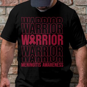 Meningitis Warrior Svg, Meningitis Awareness Svg Png, Burgundy Ribbon ...