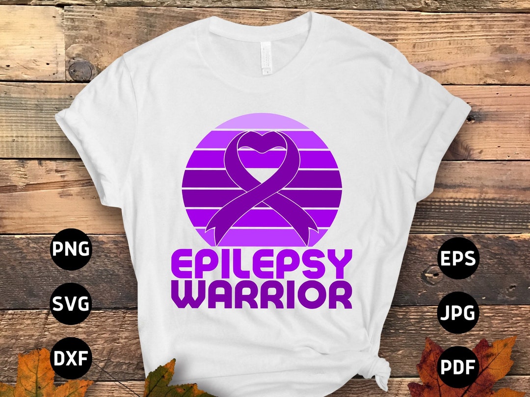 Epilepsy Warrior Svg, Epilepsy Awareness Svg Png, Purple Ribbon Svg ...