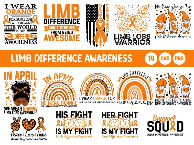 Limb Difference Awareness Svg Bundle, Limb Loss Awareness Png Bundle ...