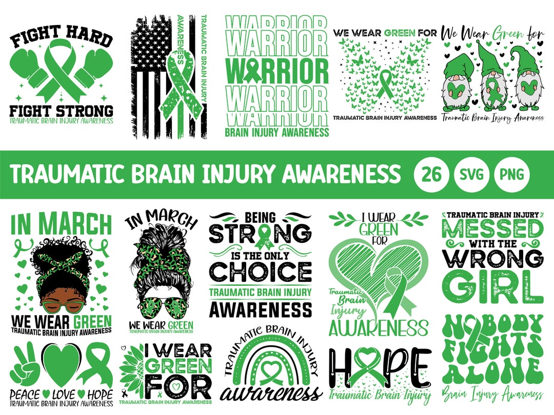 Traumatic Brain Injury Awareness Svg Bundle, Traumatic Brain Injury ...