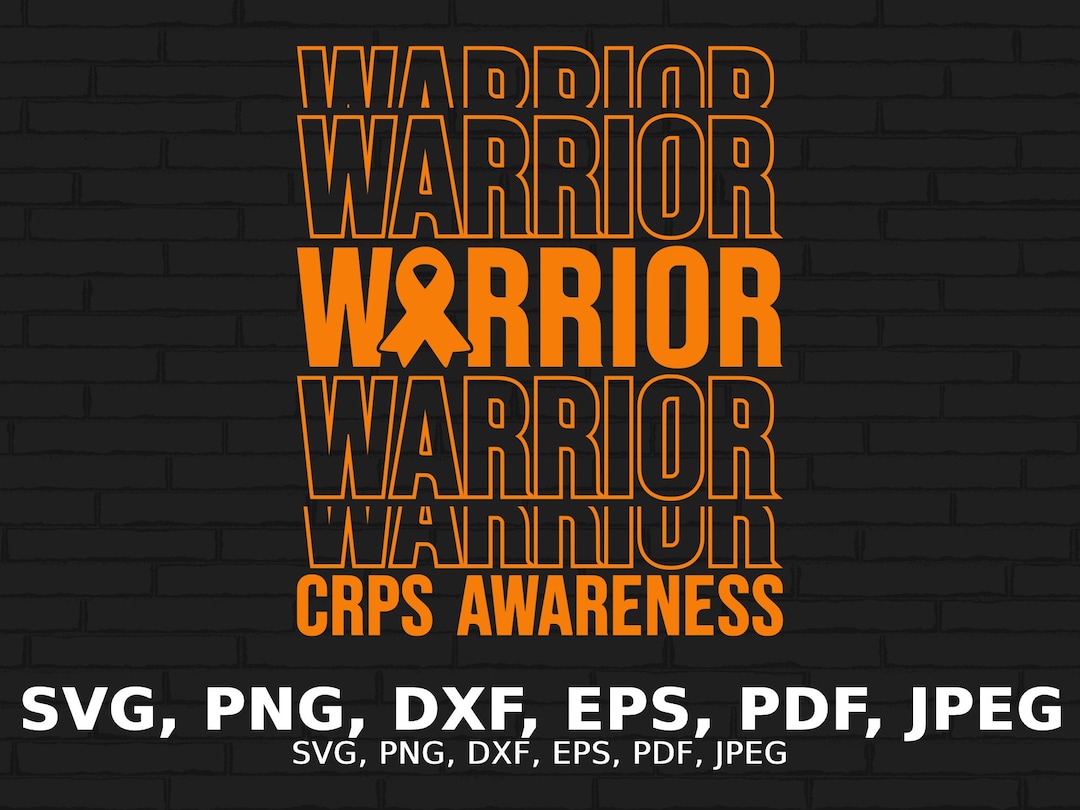CRPS Warrior Svg, CRPS Awareness Svg Png, Orange Ribbon Svg, Complex ...