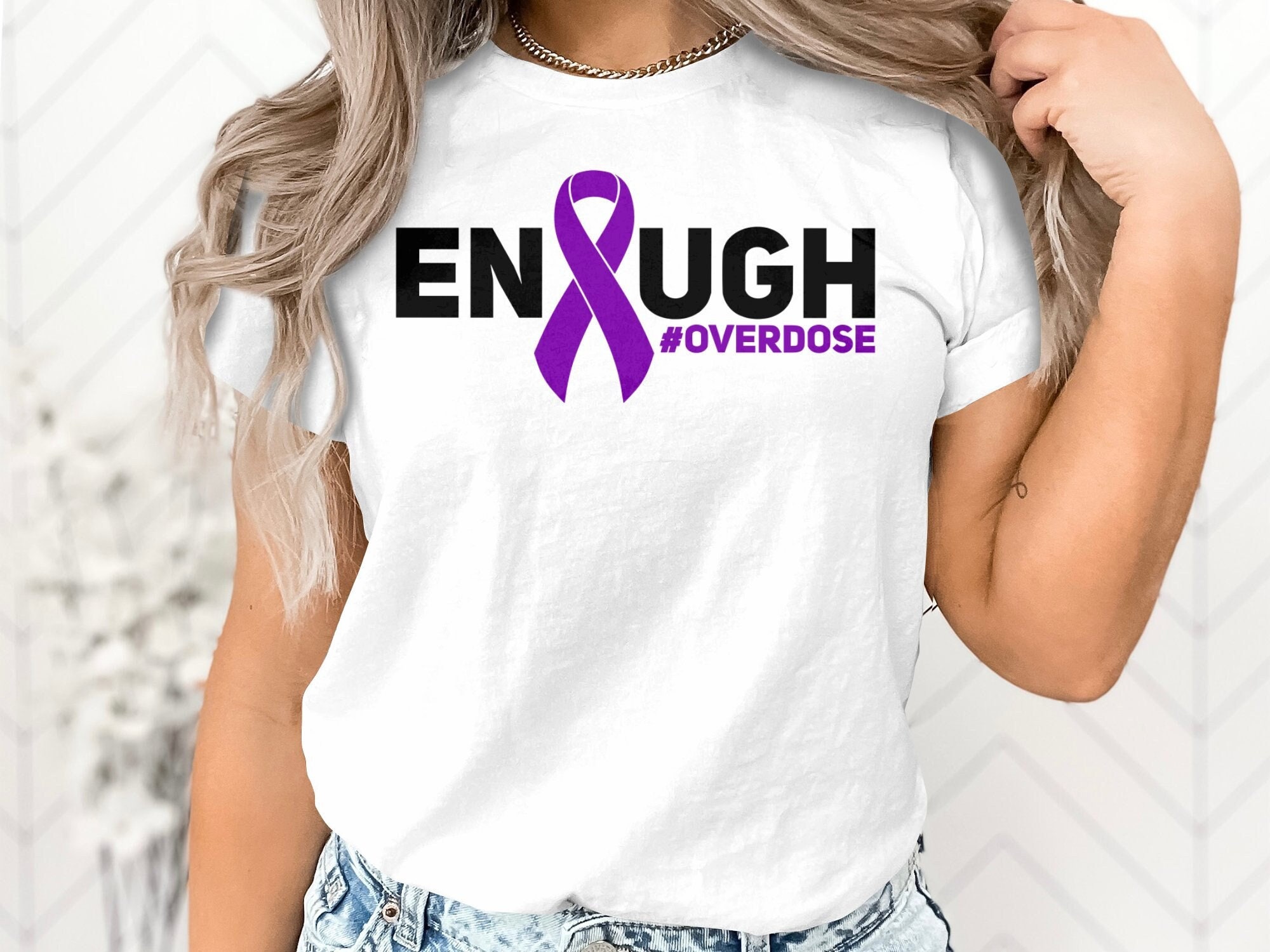 Overdose Awareness Svg Png Enough Overdose Svg Addiction - Etsy