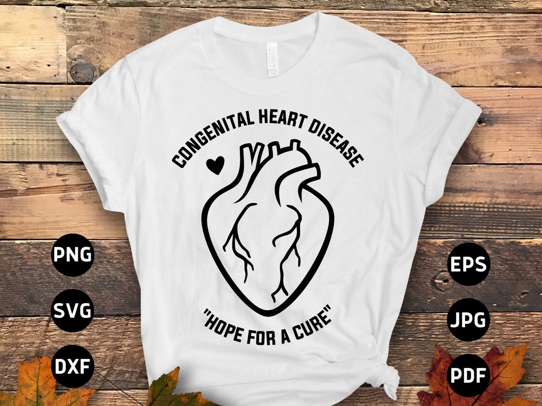 Chd Awareness Svg Png, Congenital Heart Disease Hope for A Cure Svg ...