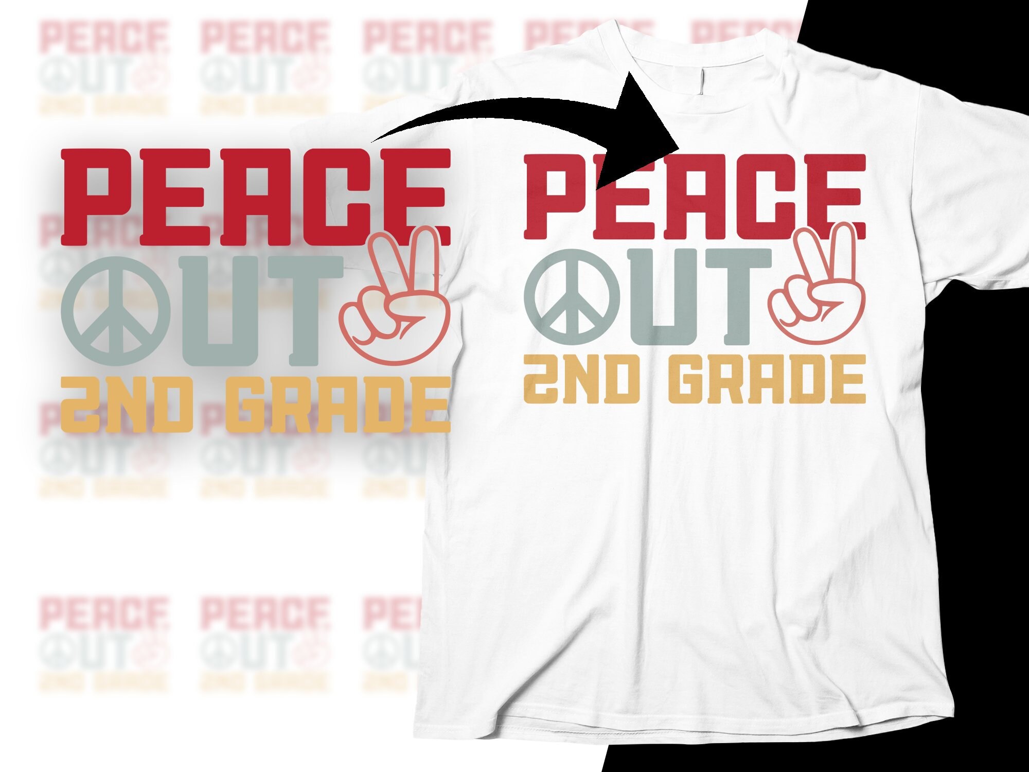 Second Grade Last Day of School Svg Png Peace Out 2nd Grade - Etsy