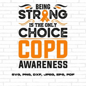 COPD Awareness Svg Png, Orange Ribbon Svg, COPD Awareness Svg Cricut ...