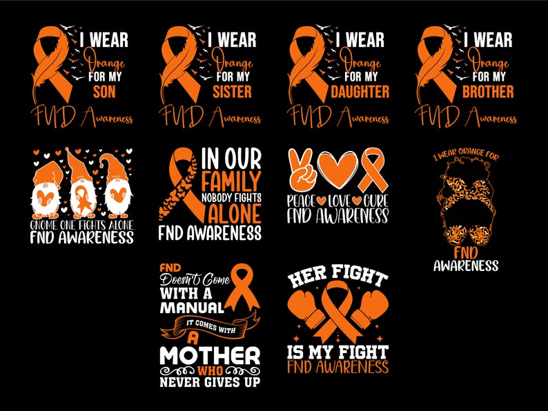 FND Awareness Svg Bundle, FND Awareness Png Bundle, FND Warrior Svg ...