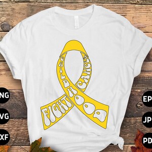 Childhood Cancer Awareness Svg Png, Childhood Cancer Ribbon Svg ...