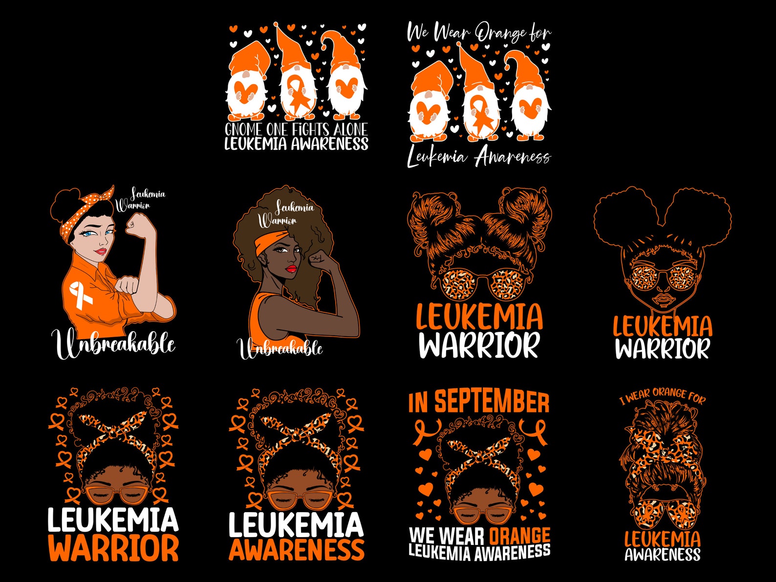 Leukemia Awareness Svg Png Bundle, Orange Ribbon Svg, Leukemia Cancer ...