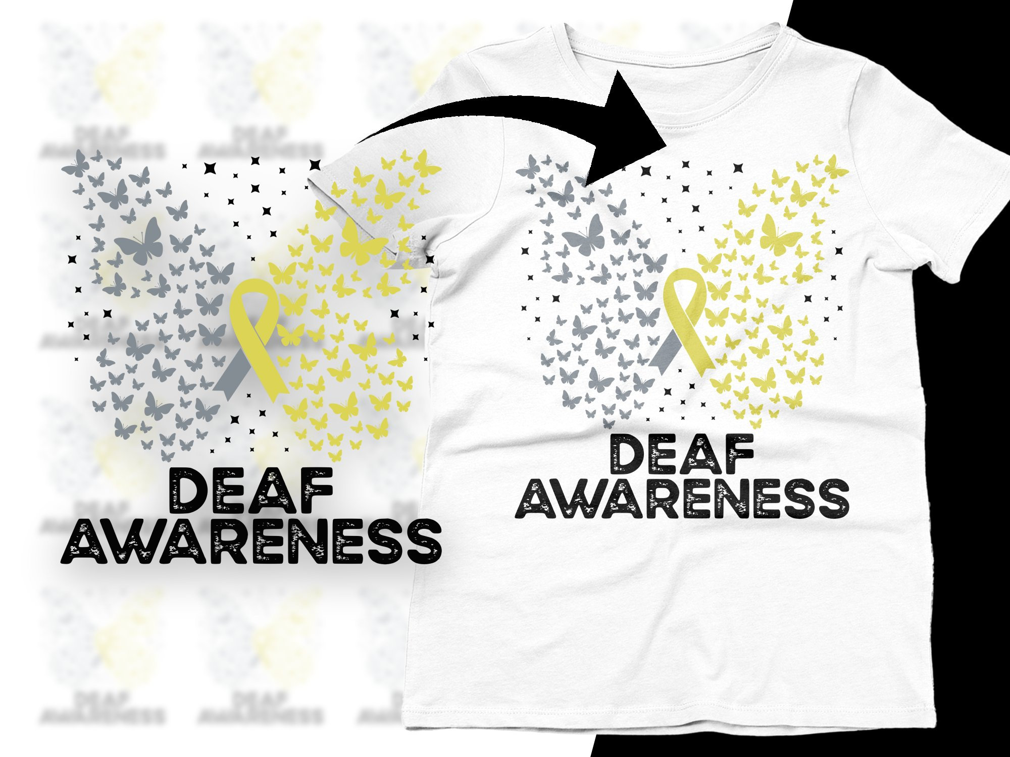 Deaf Awareness Svg Png, Deaf Butterfly Svg, Funny Deaf Art Sayings ...