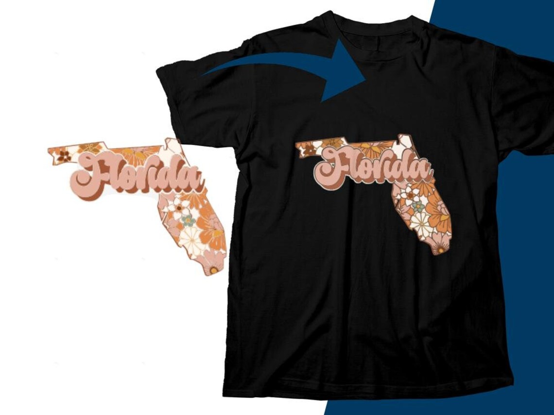 Florida State Svg Png Florida Map Svg Retro Florida Flower - Etsy