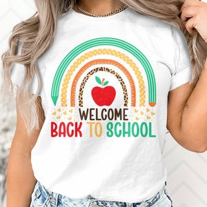 Welcome Back to School Rainbow Svg Png, Back to School Teacher Svg ...