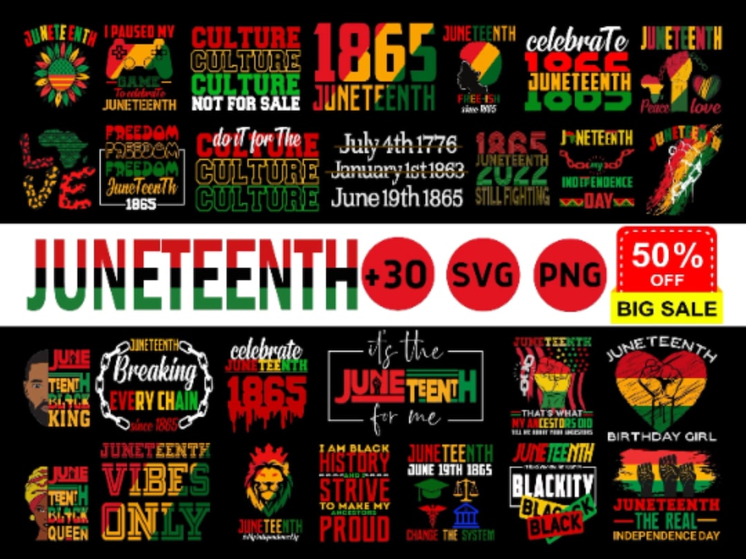 Juneteenth Svg Png Bundle - Etsy