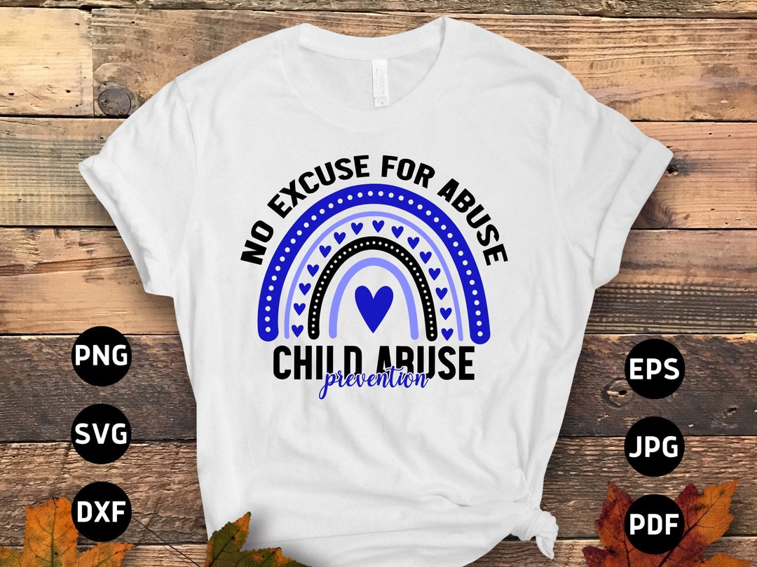 Child Abuse Awareness Svg Png, No Excuse for Abuse Svg, Blue Ribbon Svg, Child Abuse Prevention ...