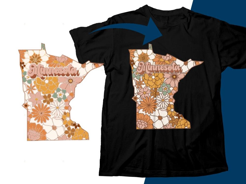 Minnesota State Svg Png Minnesota Map Svg Retro Minnesota - Etsy