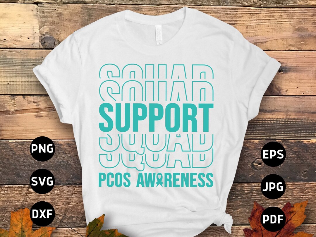 PCOS Support Squad Svg, PCOS Warrior Svg Png, Consciência da Síndrome ...
