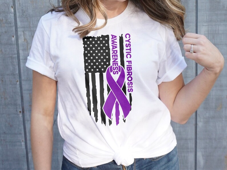 Cystic Fibrosis Awareness Svg Png, Cystic Fibrosis Flag Svg, Purple ...