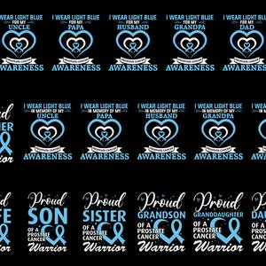 Prostate Cancer Awareness Svg Png Bundle, Light Blue Ribbon Svg, Cancer ...