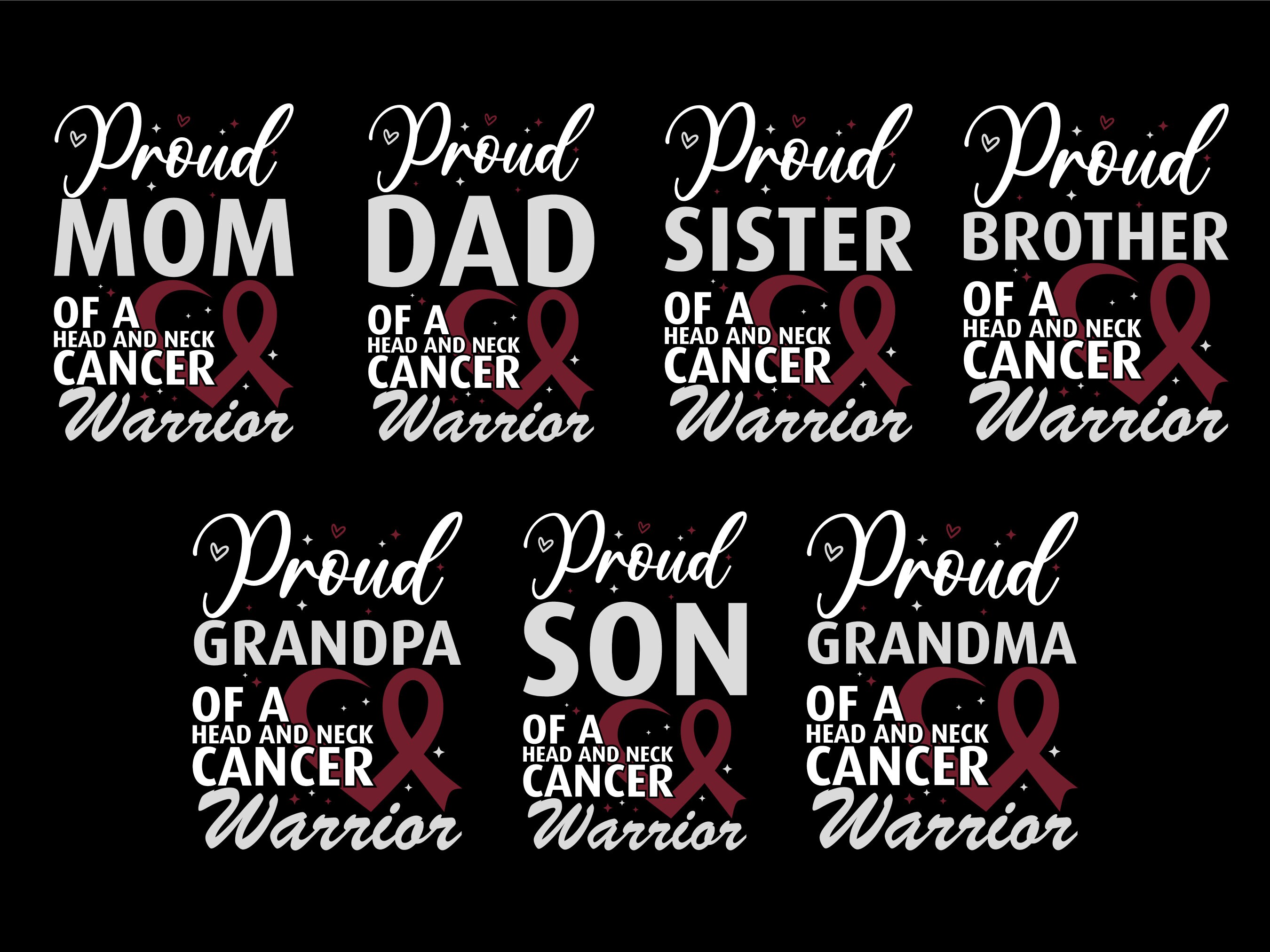 Head and Neck Cancer Awareness Svg Bundle, Head and Neck Cancer ...