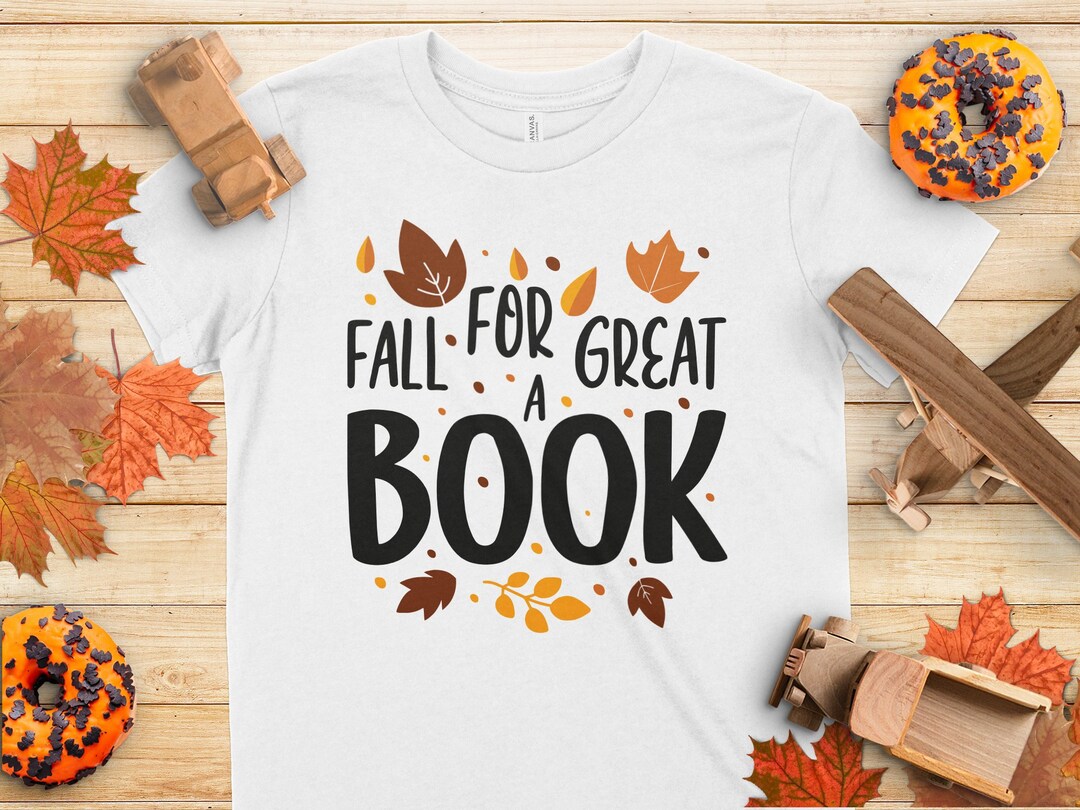 Fall for a Great Book Svg Png, Librarian Fall Svg, Librarian Gift, Book ...