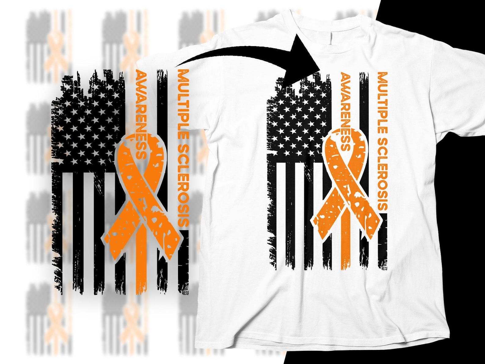 Multiple Sclerosis Awareness Svg Png, Multiple Sclerosis Flag Svg ...