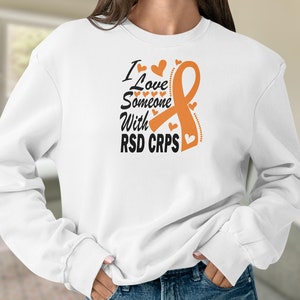 CRPS Awareness Svg Png, I Love Someone With RSD CRPS Svg, Orange Ribbon ...