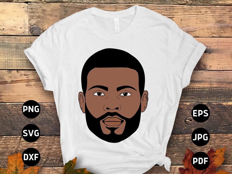 Black Man Face Svg Png African American Man Svg Png Afro - Etsy