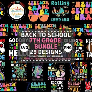7th Grade Svg Png Bundle, Back to School Seventh Grade Svg, First Day ...