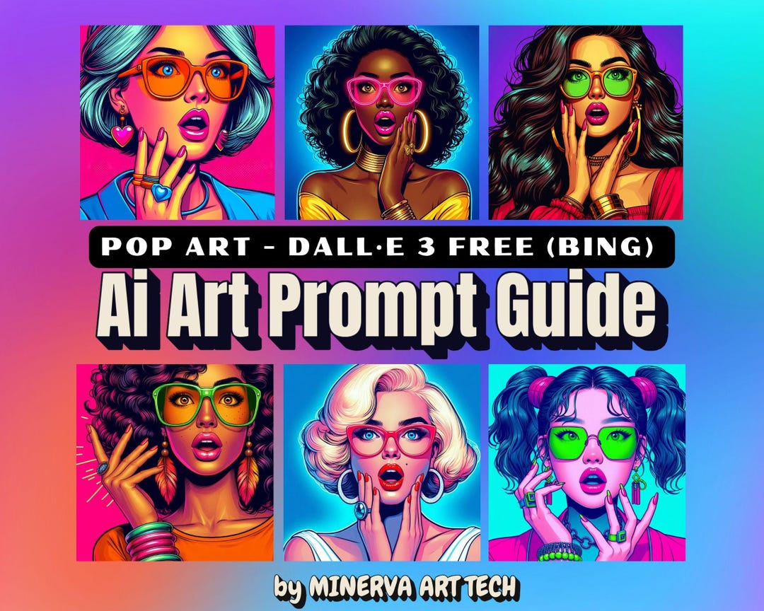 DALL-E Prompts Surprise Woman Pop Art Prompts Customizable AI Prompt ...