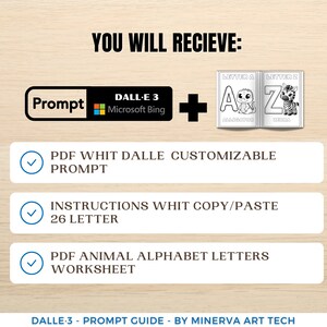 Animal Alphabet Coloring Page Dalle 3 Prompt Guide AI for Kids Coloring ...