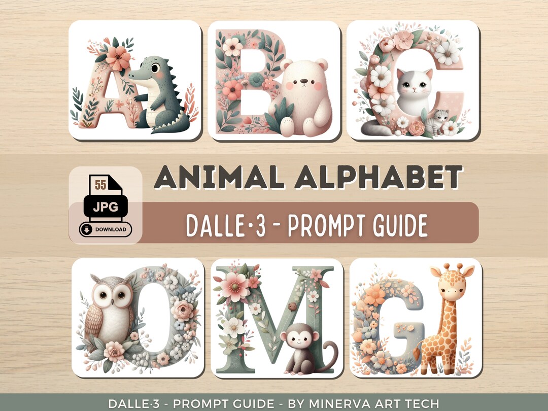 Animal Alphabet Nursery dalle 3 Prompt Guide Chat Gpt AI Art Dalle 3 ...