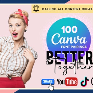100 Canva Font Parings - Fonts That Go Together | Perfect for Content ...