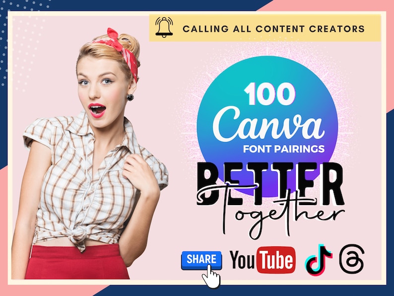 100 Canva Font Parings Fonts That Go Together Perfect for - Etsy