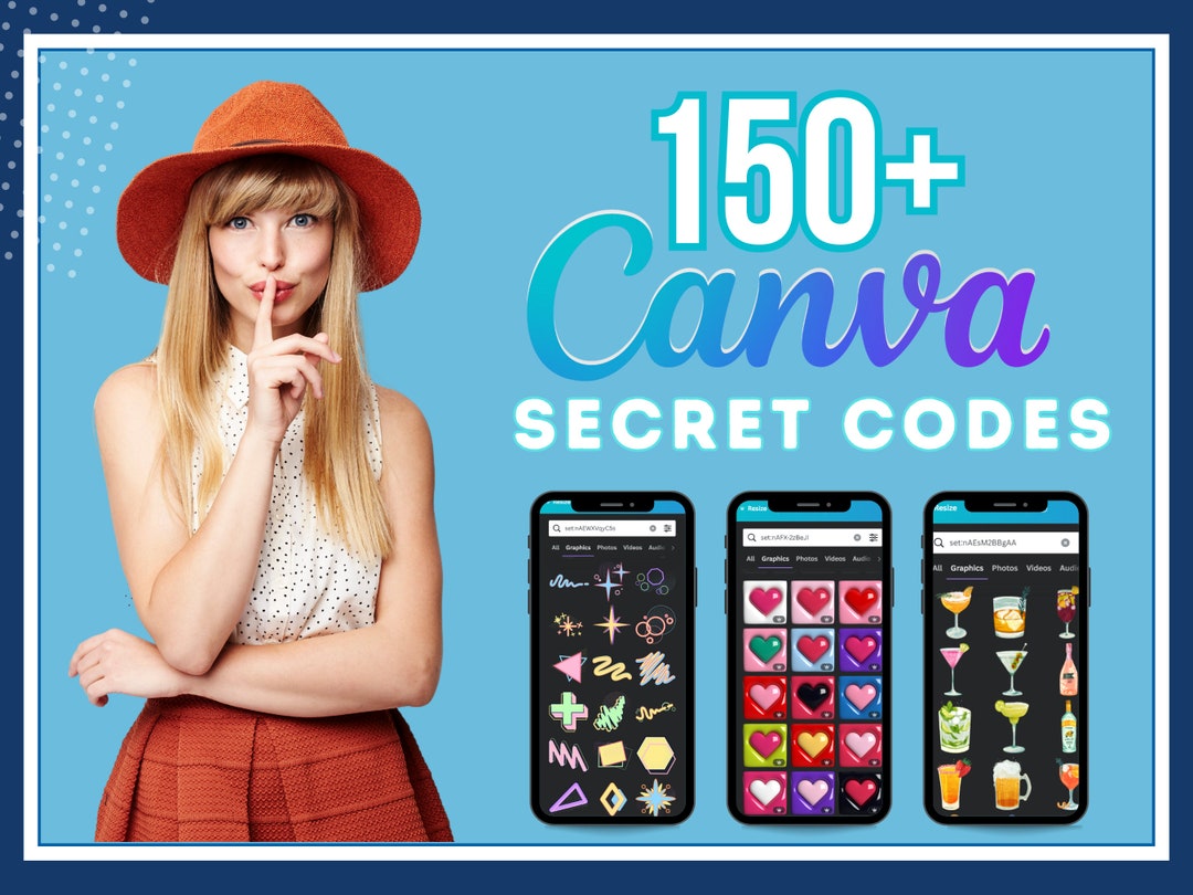 150+ Canva Secret Codes & Fonts: Design Elements Cheat Sheet (PDF) - Etsy