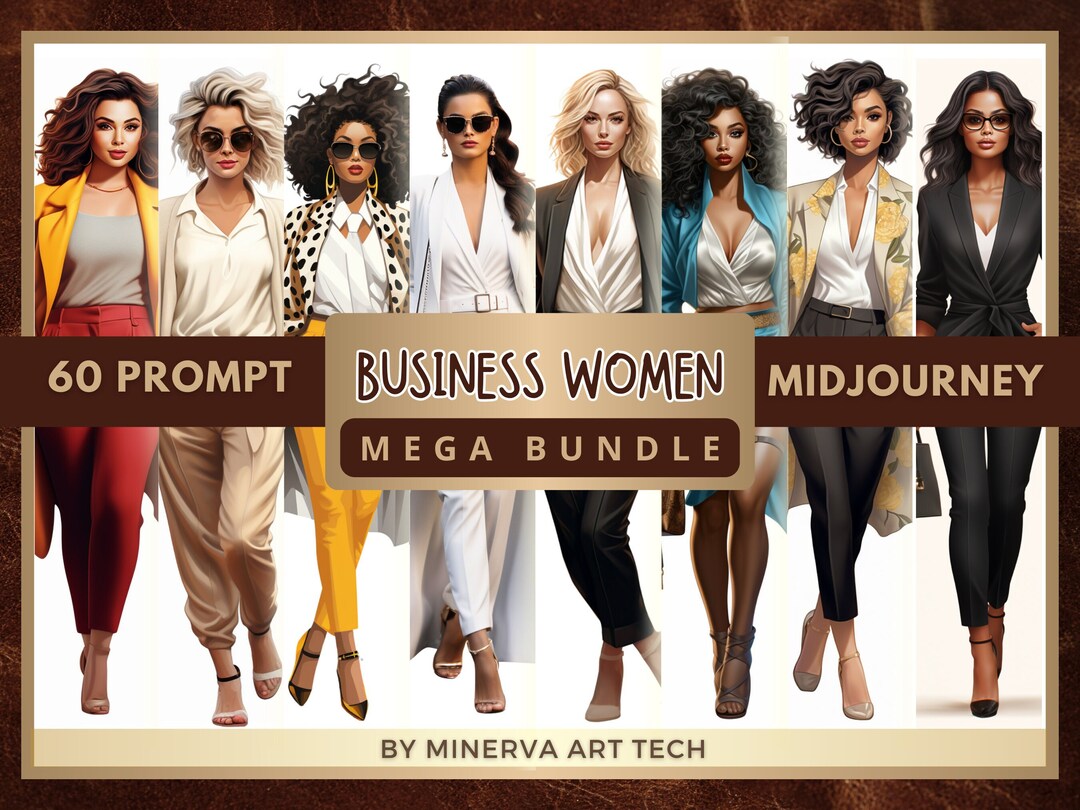 Business Women Mega Bundle | 60 Prompts & Examples Midjourney 5.2 ...