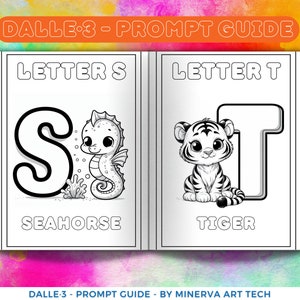 Animal Alphabet Coloring Page Dalle 3 Prompt Guide AI for Kids Coloring ...