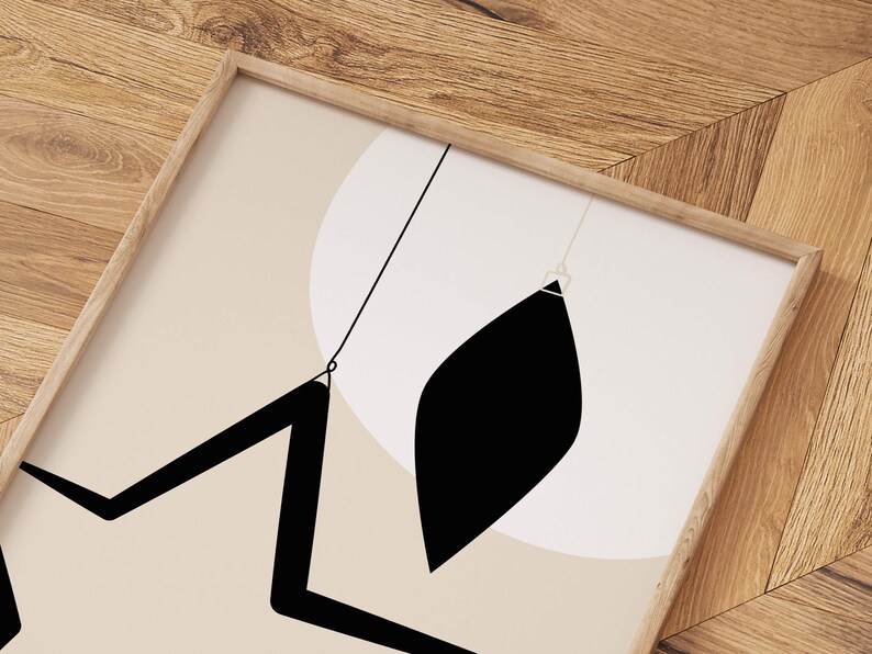 Wall Art: Christmas Star Printable Poster Beige and Black - Etsy