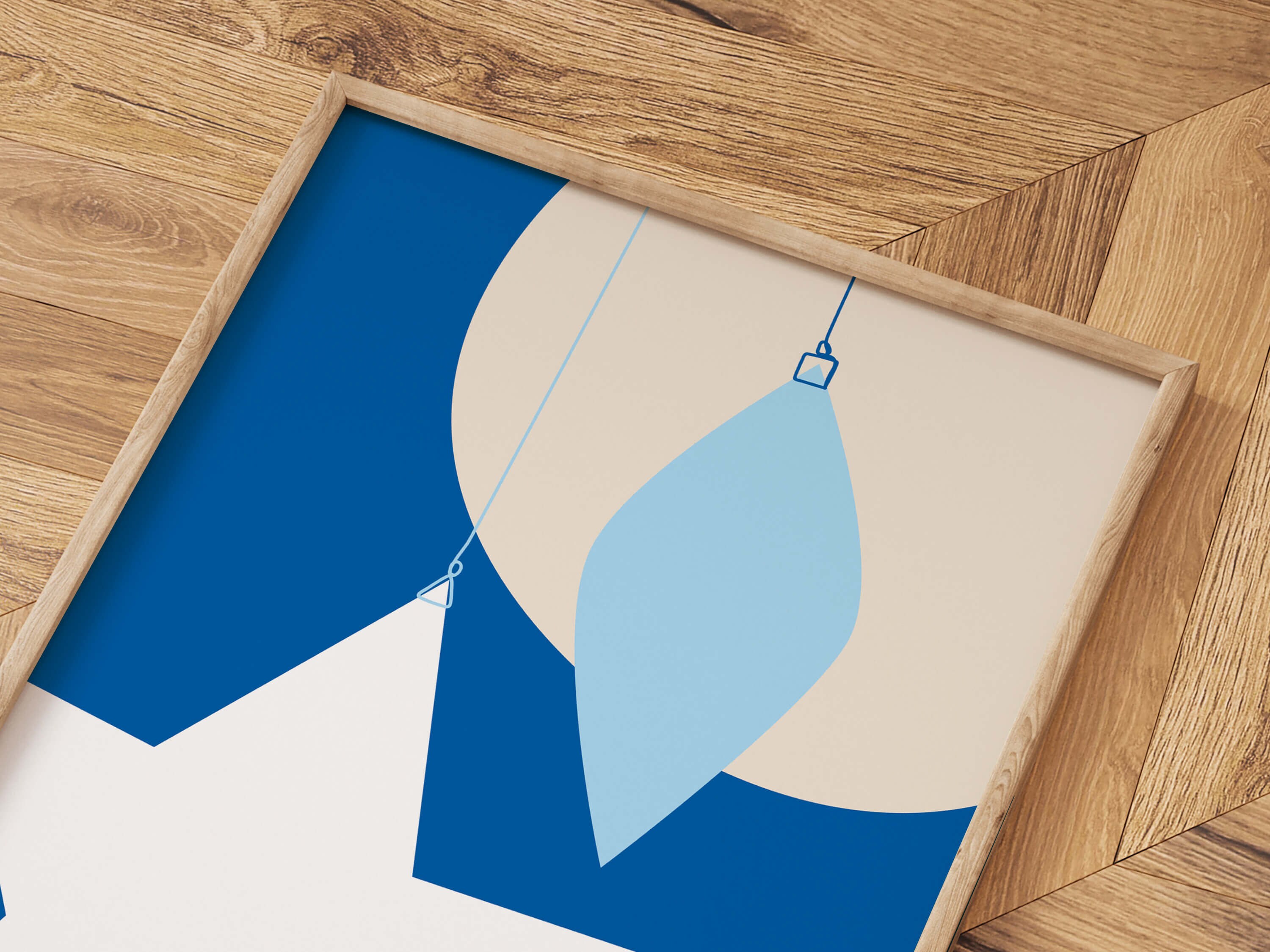 Wall Art: Christmas Star Printable Poster Blue Modern Print - Etsy
